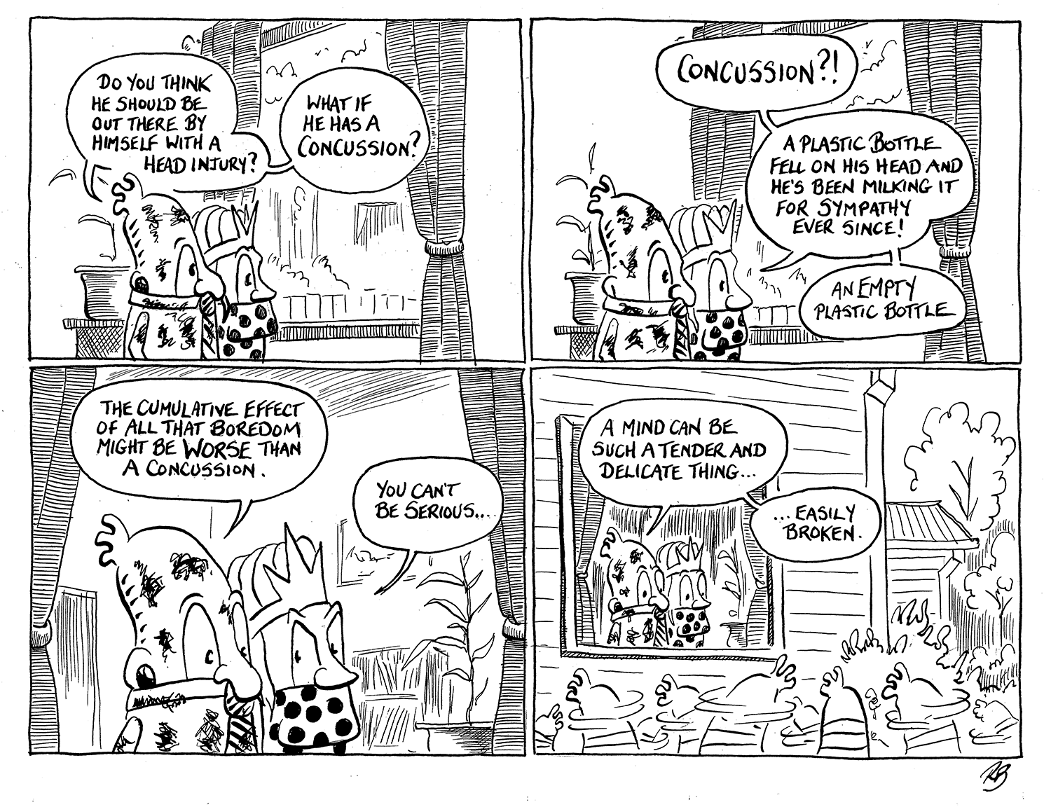 We return you now to the backyard action – Eggmen Comics